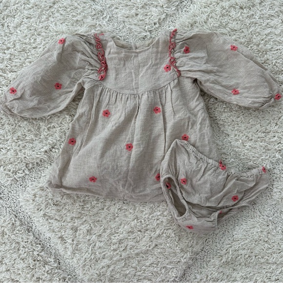 Zara | Matching Sets | Zara Embroidered Flower Dress Bloomers | Poshmark